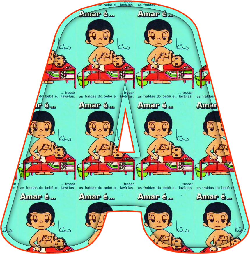 Alfabeto Decorativo: Alfabeto - Amar é 2 - PNG - Letras - Maiúsculas ...