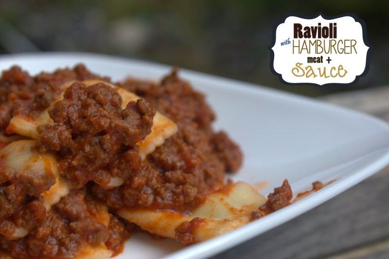 Recipe Rebels: RAVIOLI WITH HAMBURGER MEAT AND SAUCE
