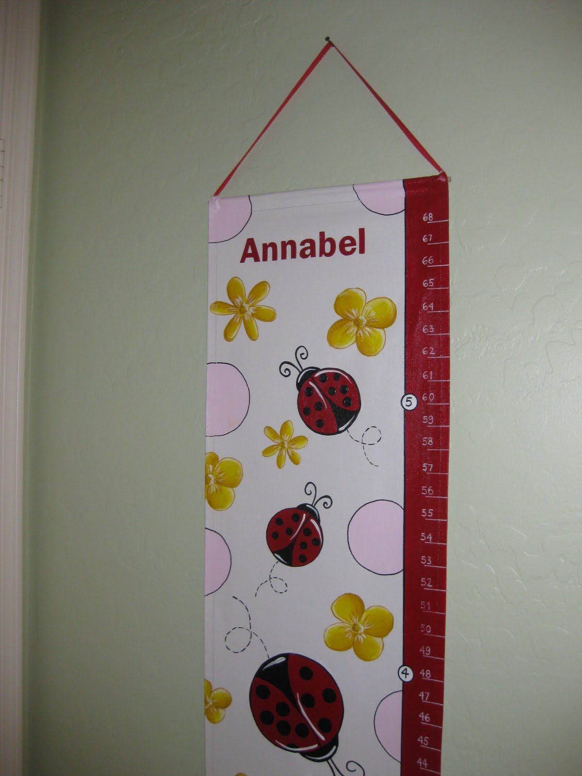 Cute As A Button Creations: Ladybug Growth-chart