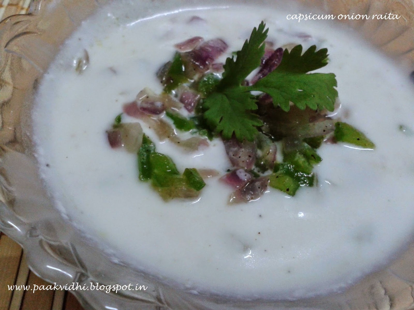 ONION CAPSICUM RAITA |PAAKVIDHI