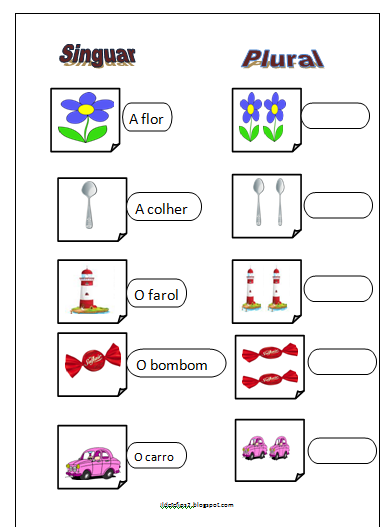 Saberes e Fazeres em Nossas Mãos: Atividade com Singular e Plural