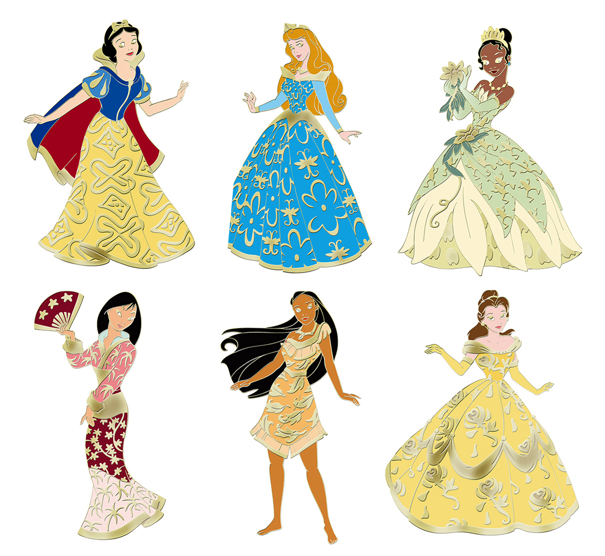 Filmic Light - Snow White Archive: Golden Brocade Disney Princess Pin ...