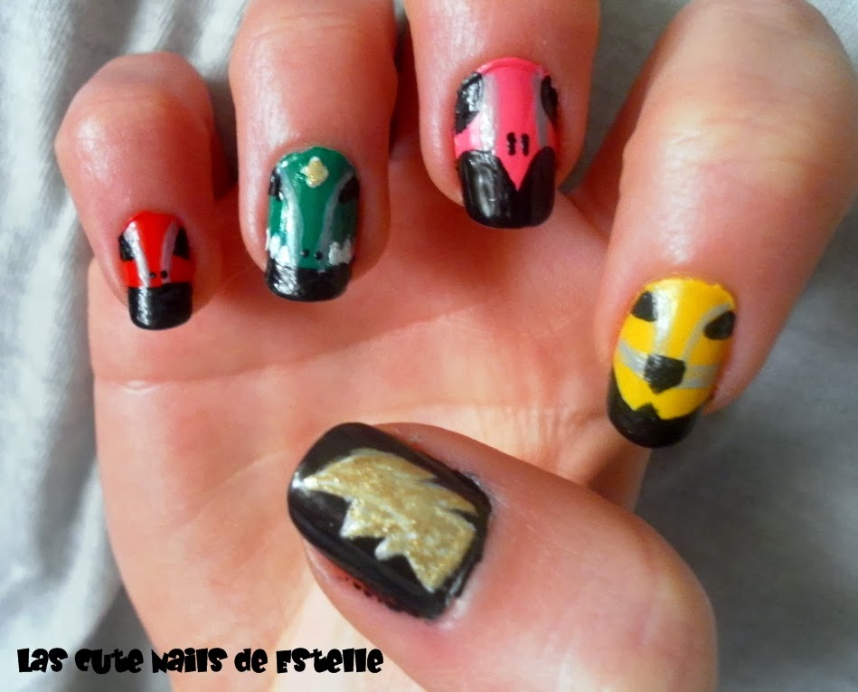 Damn Anchor...............: Power Rangers nails