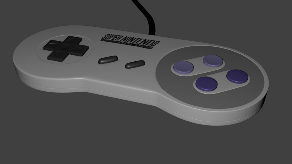 Shane's 3D Blender Models: SNES controller