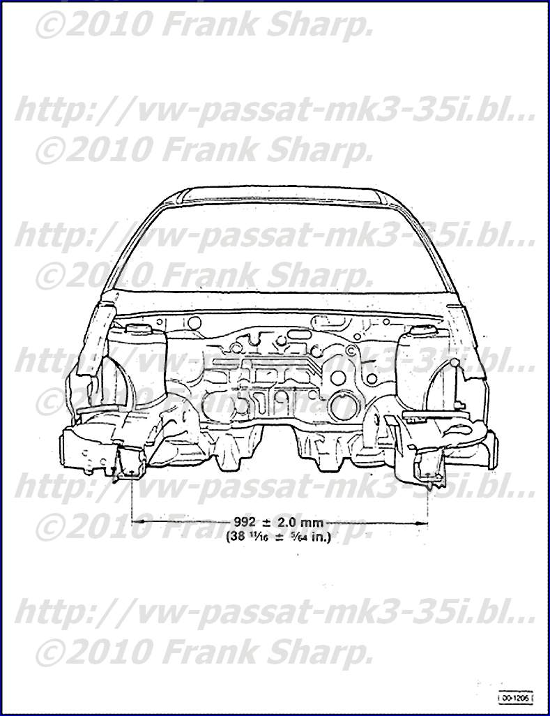 VOLKSWAGEN PASSAT: VOLKSWAGEN PASSAT 35I CHASSIS STRUCTURE VIEW.