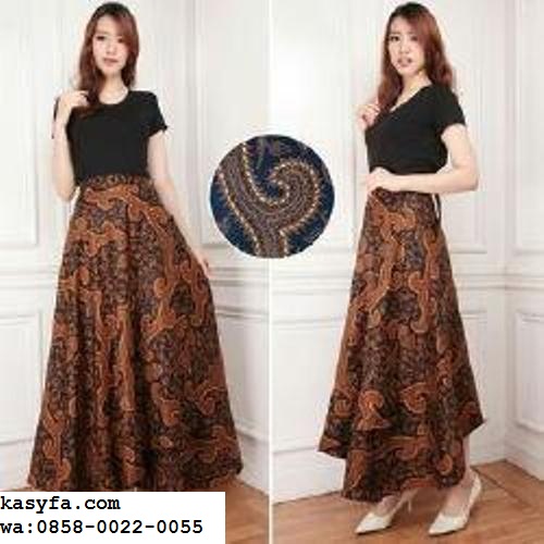 Grosir rok batik panjang rok batik modern - ''KASYFA SHOP''