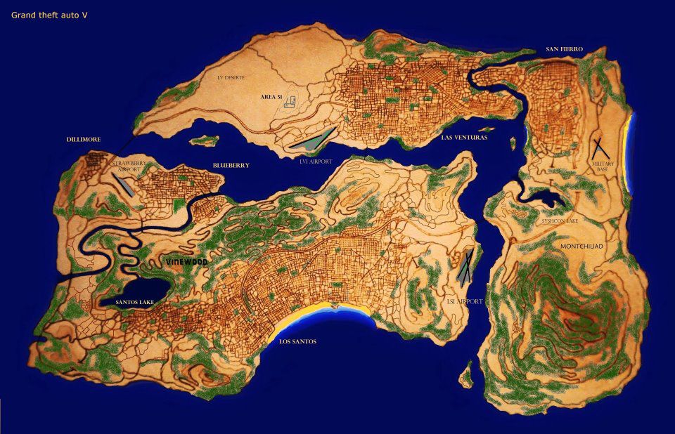 Grand Theft Auto V (GTA 5): Mapas Fakes