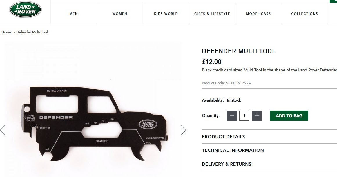 Land-Rover Defender Multi Tool | Quatro rodas e um volante!