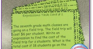 Exceeding the CORE: EXPRESSIONS BUNDLE - Task Cards, Error Analysis ...
