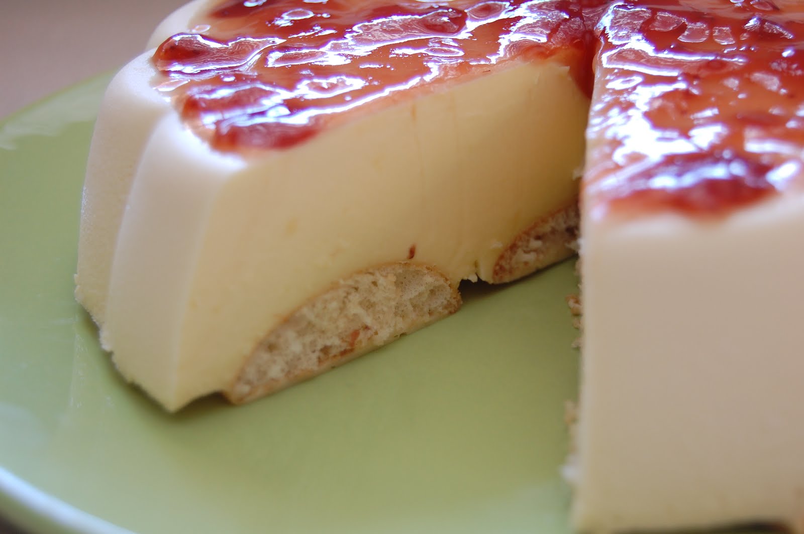 La vena creativa: PASTEL CREMOSO (con mermelada y bizcocho)
