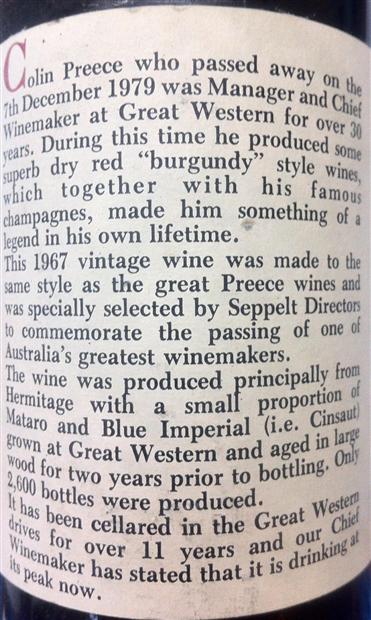 BWFS: 1967 Colin Preece Memorial Burgundy