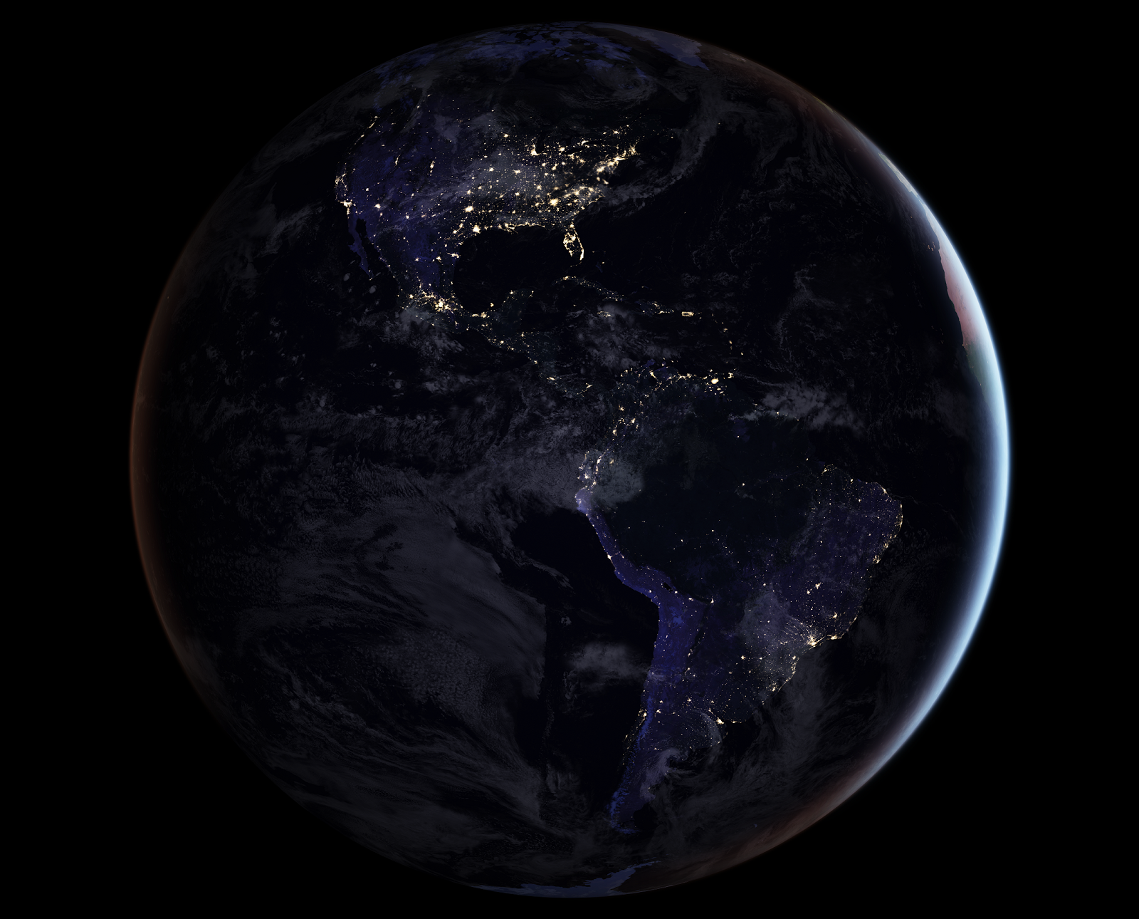 Earth at Night: the Americas | Earth Blog