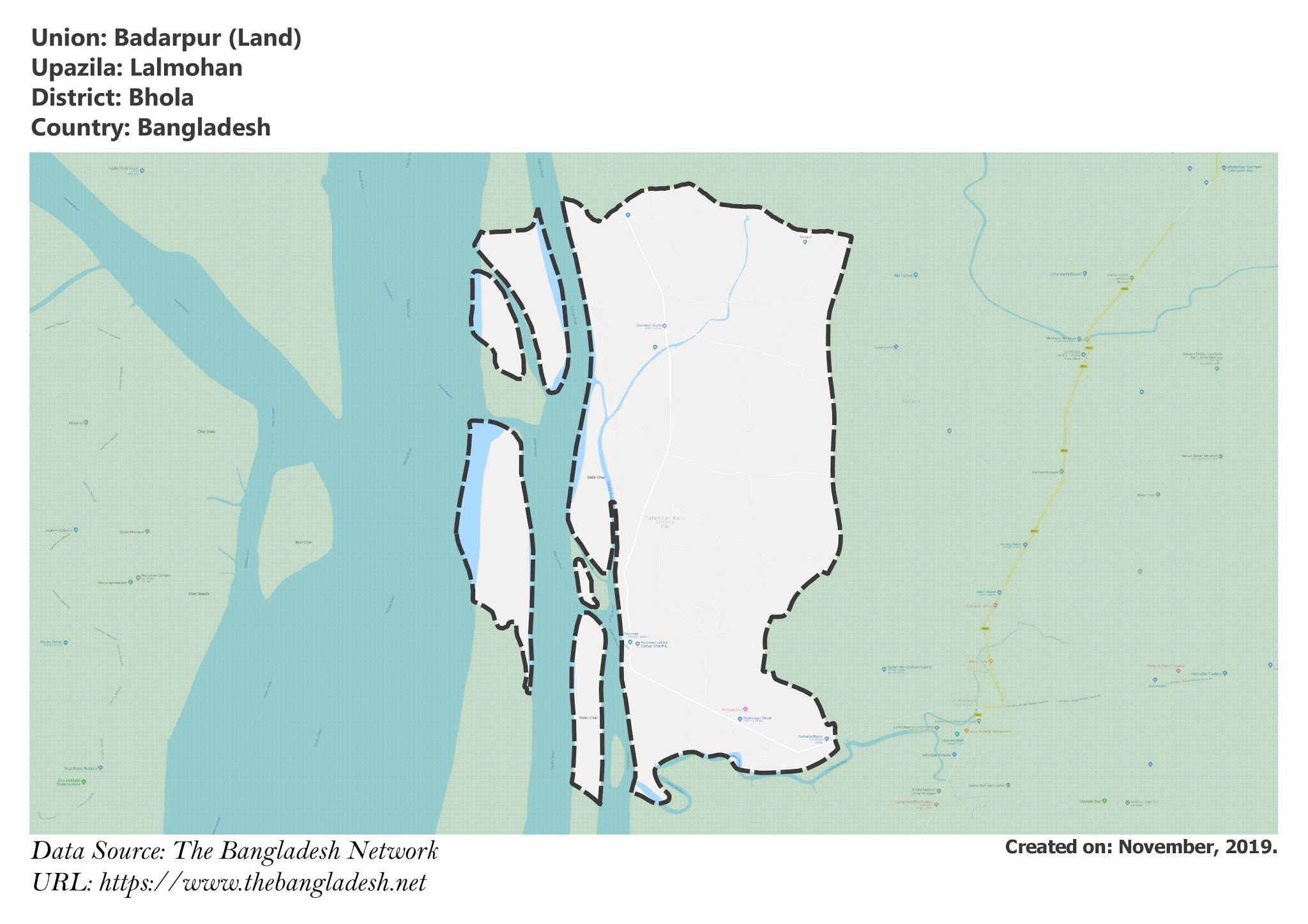 Badarpur Union, Bhola
