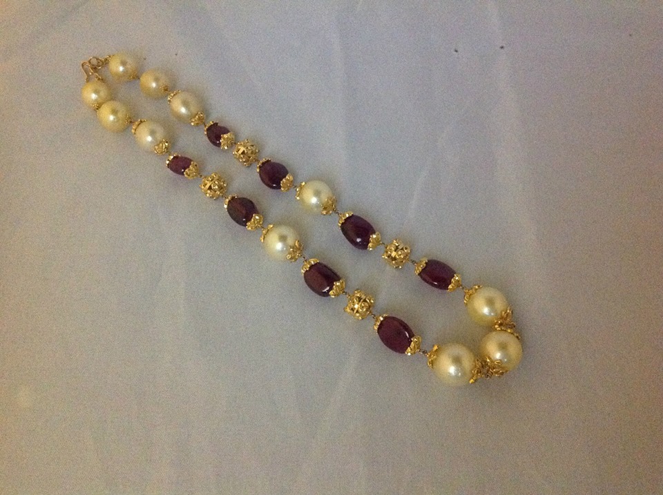 Jewellery Designs : #@ Simple Pearl Beads Chain Designs