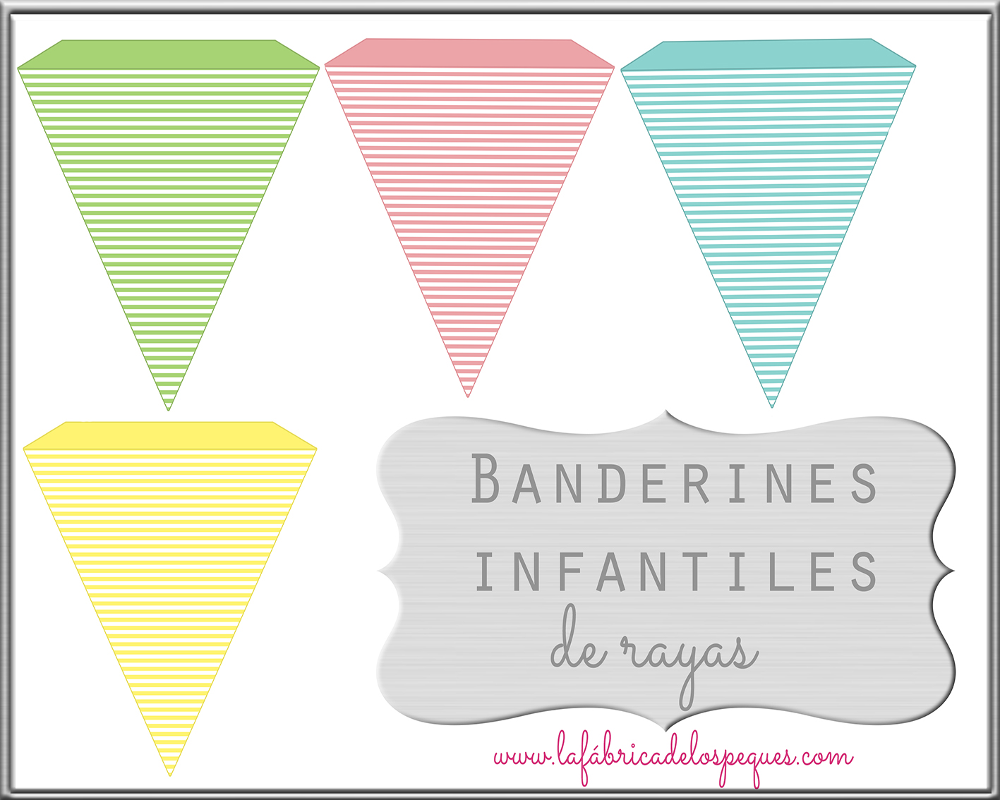 Banderines infantiles para fiestas - La fábrica de los peques