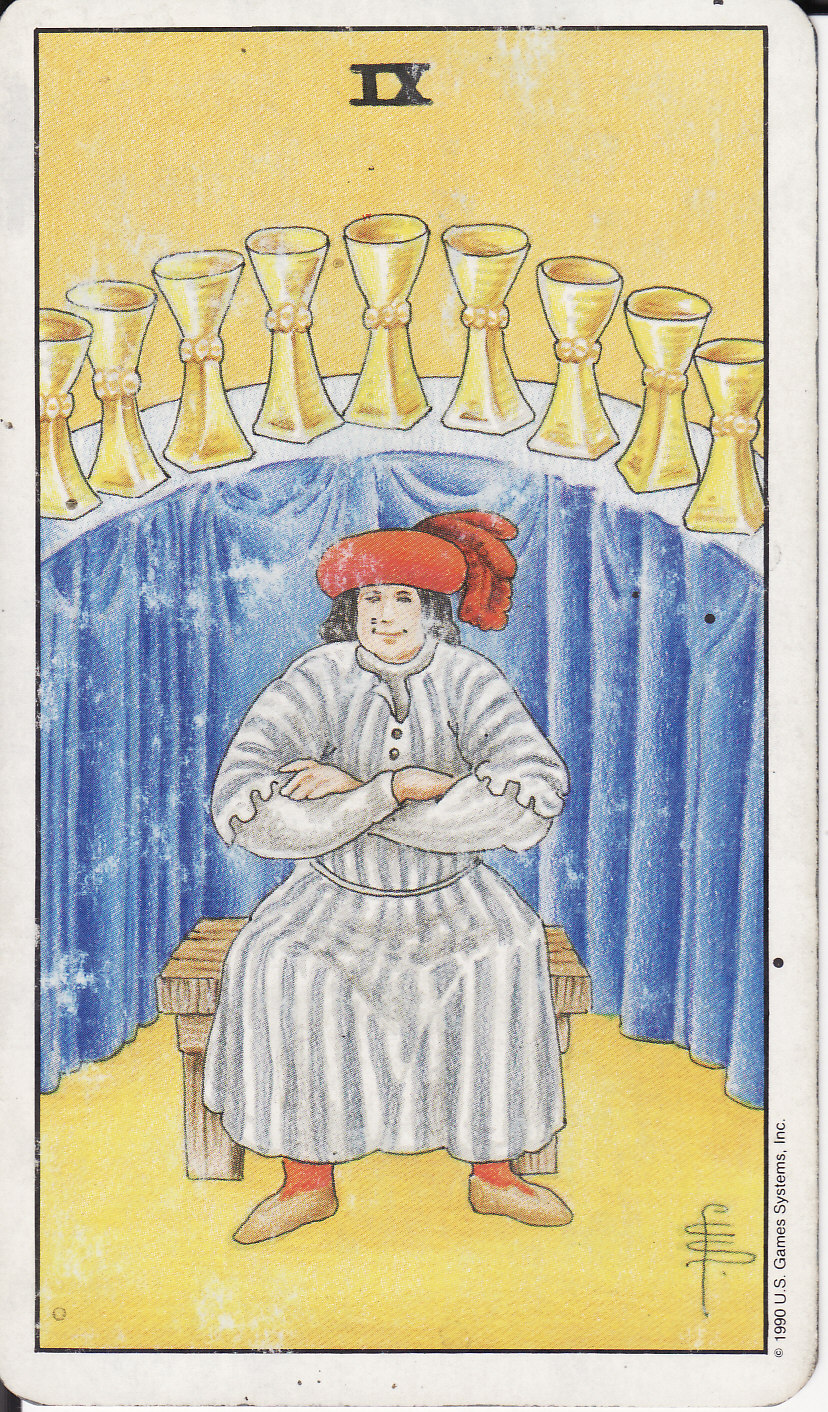 TAROT The Royal Road 9 NINE OF CUPS IX