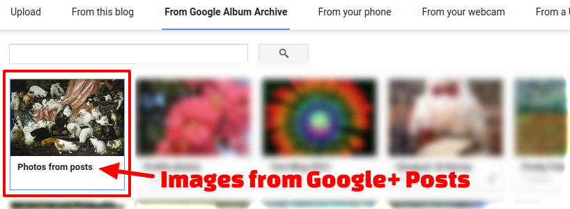 Blogger tip: Insert an image from Google+ or Hangouts into a post