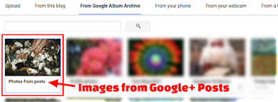 Blogger tip: Insert an image from Google+ or Hangouts into a post