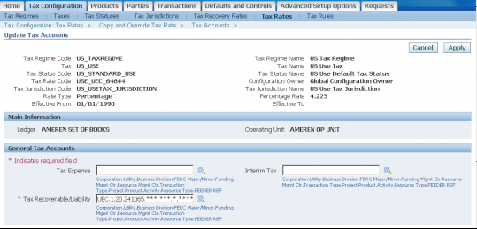 Oracle Applications: Oracle EBS-Tax Setups
