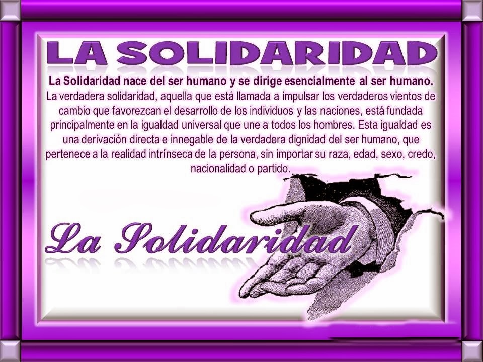 Profevirtual: La Solidaridad : Valor fundamental del ser humano.