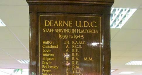 Barnsley & District War Memorials: Dearne UDC WW2 Roll of Honour ...