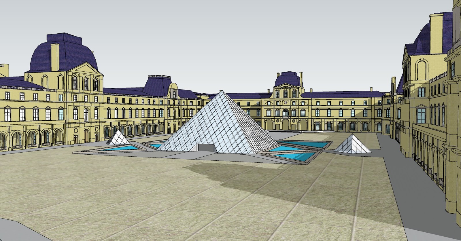 Louvre Museum, Paris, France 30/06/2018 - Let's SketchUp!