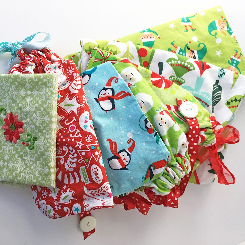 little dear tracks: fabric gift bags