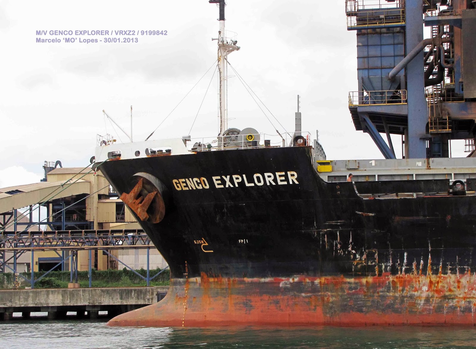 Santos Shiplovers: M/V Genco Explorer / VRXZ2 - Operando no Termag