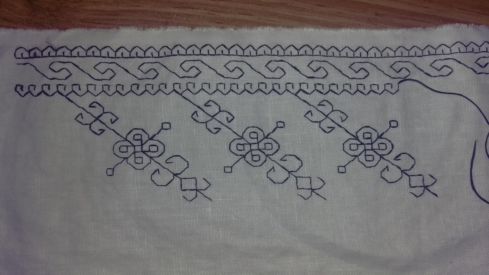 Tudor Blackwork Embroidery: Partlet with Embroidery on the Collar