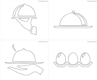 Four Coloring: Free printable Tray coloring pages for kids