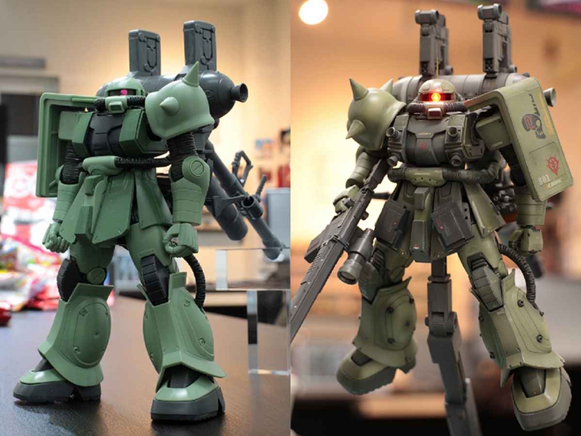 Custom Build: HG 1/144 Zaku II [Thunderbolt ver.] + LED