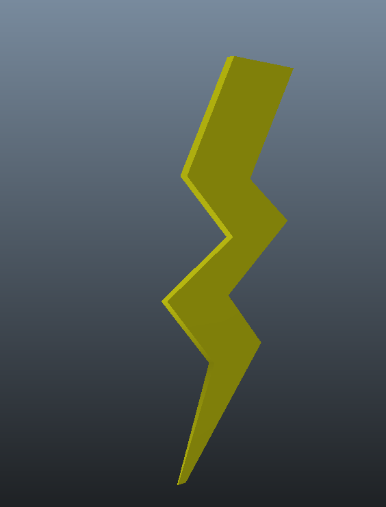 Maya Models: Lightning Bolt Model