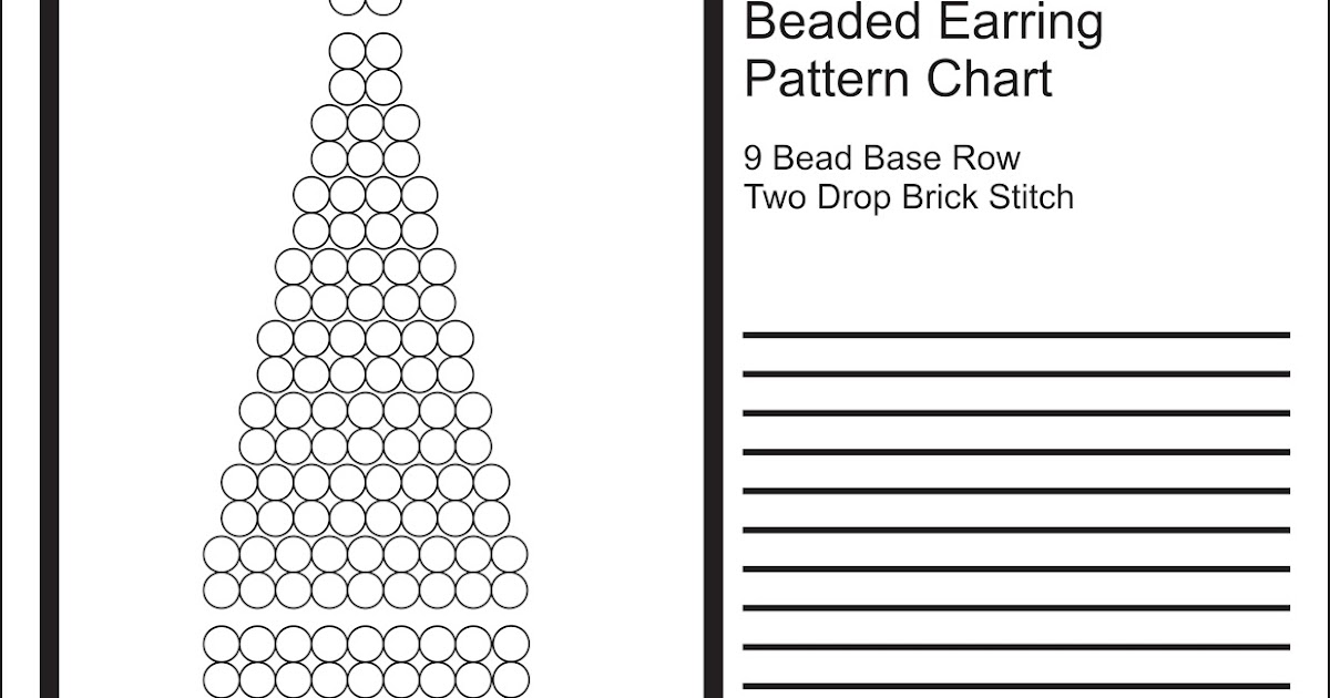 Brick Stitch Bead Patterns Journal: 9 Bead Base Row 2 Drop Blank Round ...