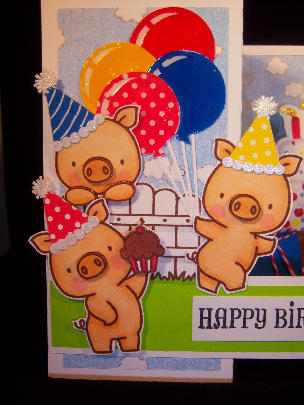 Scrap-n-Sew Granny: Three Little Pigs Birthday Card