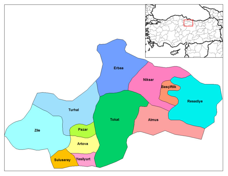 Tokat Haritası ~ İl Haritaları