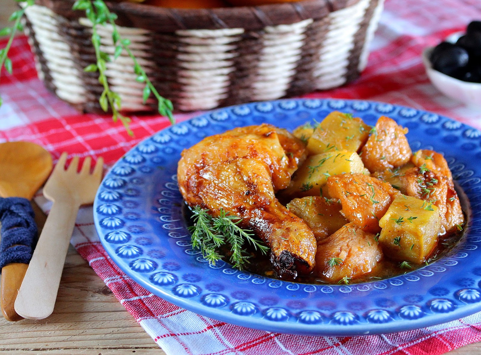 Nárwen's Cuisine - Sabores do Mundo : Frango Assado com Batata Doce e Maçã