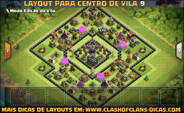 Layouts de CV9 - Clash of Clans - Clash of Clans Dicas, Gemas Grátis ...
