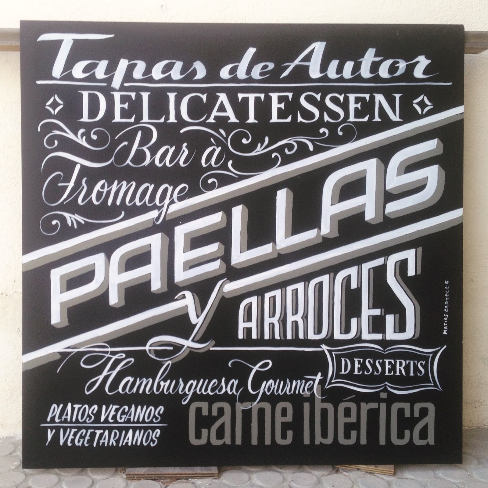 Sign Maker: serie de pizarras con lettering a mano para el restaurante ...