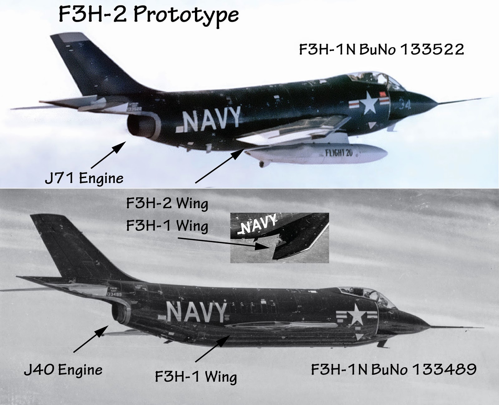 Tailhook Topics Drafts: Converting an F3H-2 to an F3H-1N