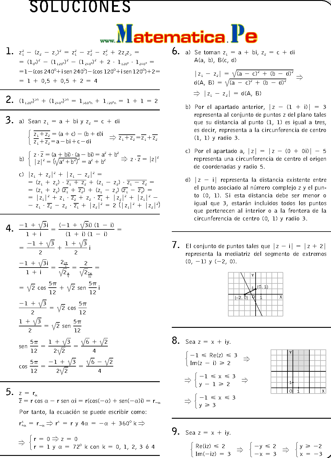 NUMEROS COMPLEJOS EJERCICIOS RESUELTOS PARA PREUNIVERSITARIOS PDF
