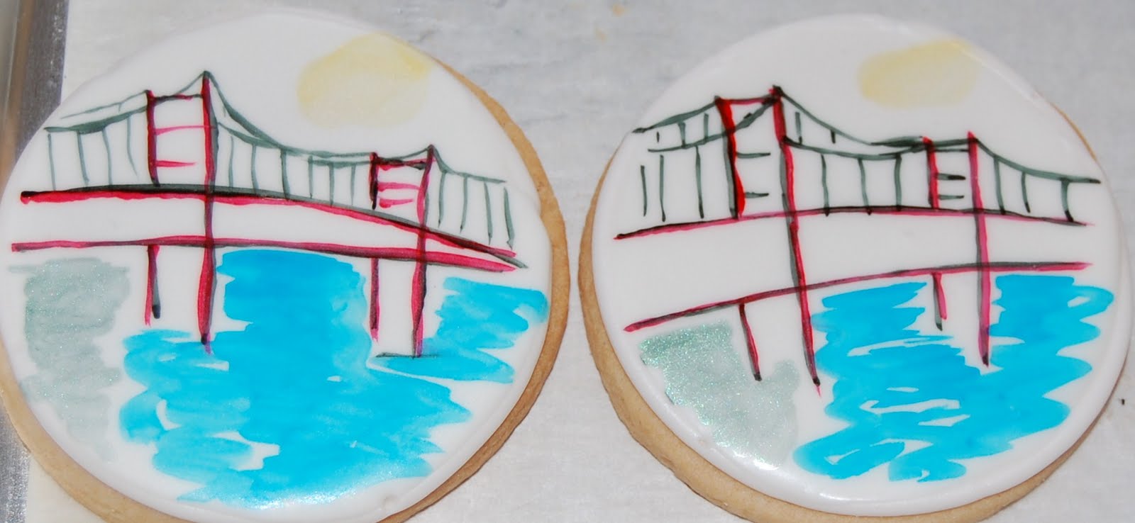 Sugar Mom Treats: Golden Gate Bridge Cookies