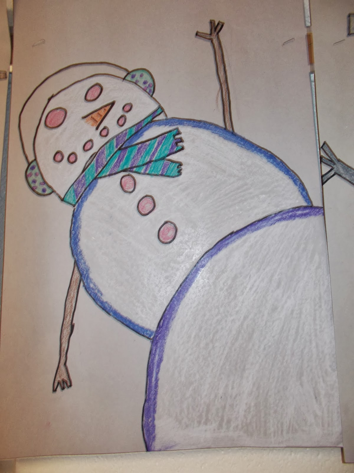 Mrs. Pierce's Polka Dot Spot: Worm's Eye Perspective Snowmen