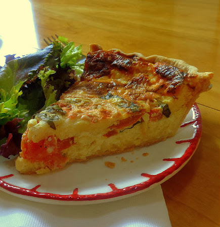 One Perfect Bite: Frugal Foodie Friday - Fresh Tomato and Basil Quiche