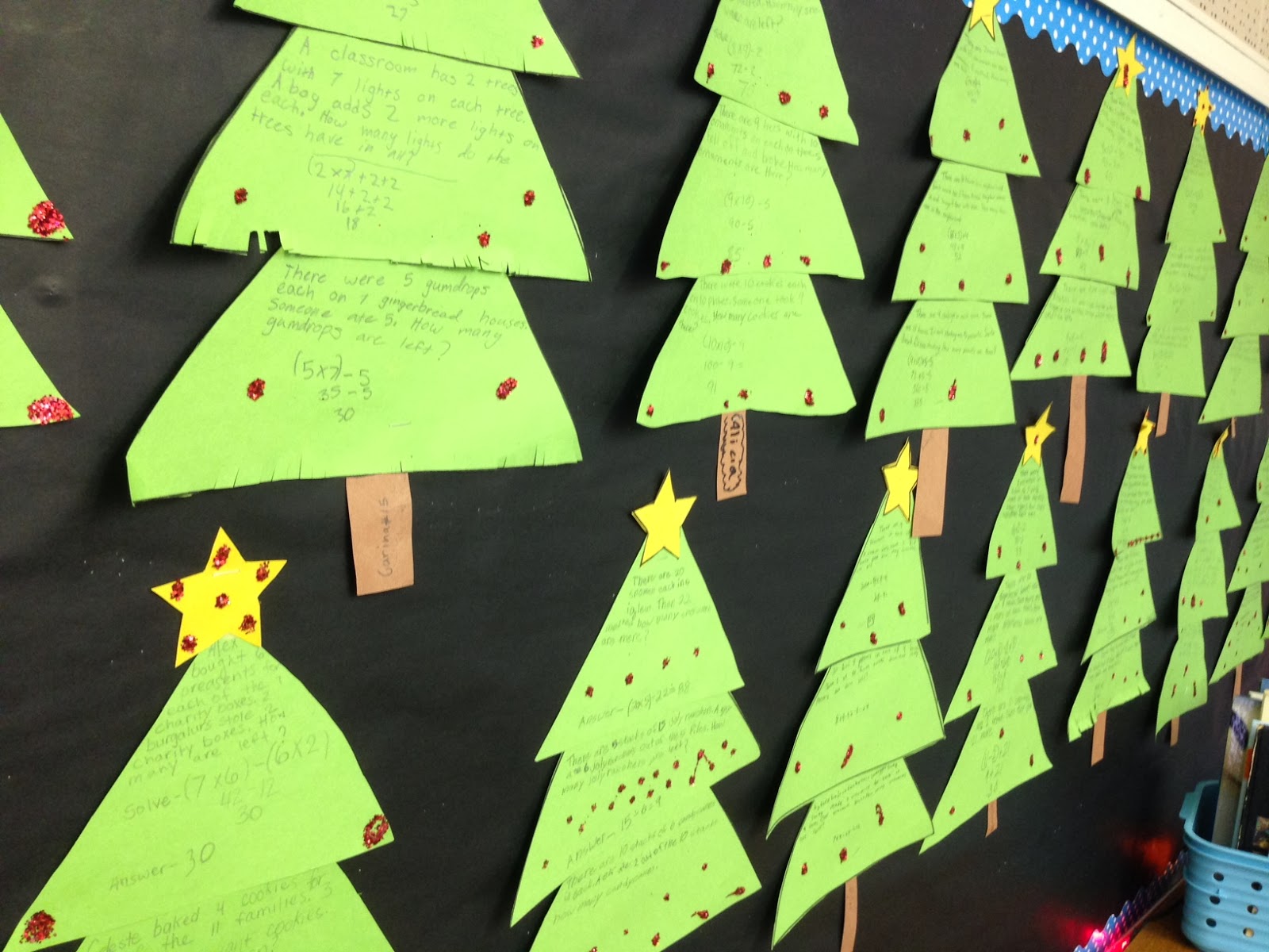Word Problem Christmas Tree Craftivity - Apples & ABC's