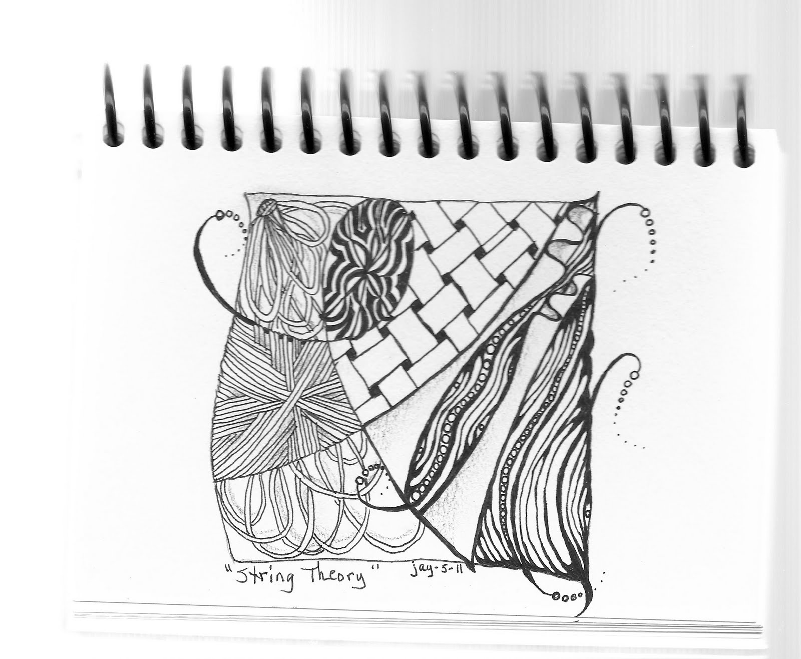 Creative Crone from studio Q: Zentangle Challenge # 23-String Theory