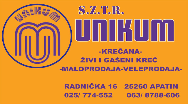 KREČANA "UNIKUM" APATIN: GAŠENI KREČ - FINALNI PROIZVOD