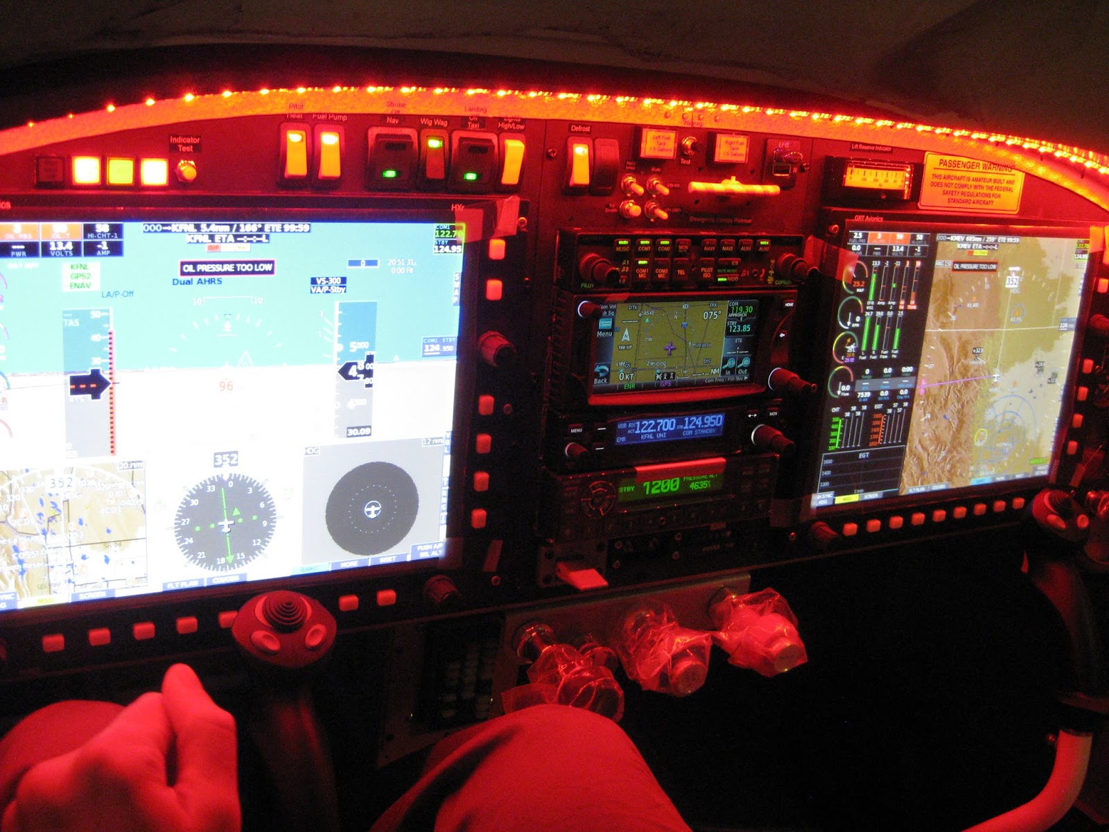 E's Van's RV-14A: Avionics: Final panel image.