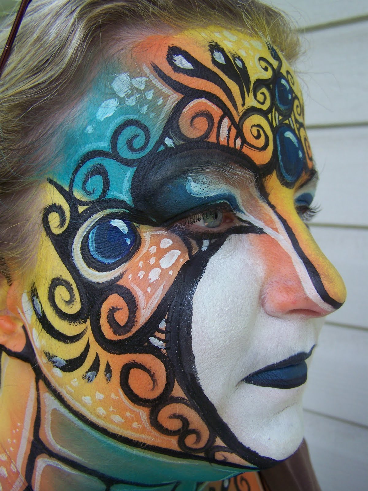 Here are the photos of the face painting I did today!
