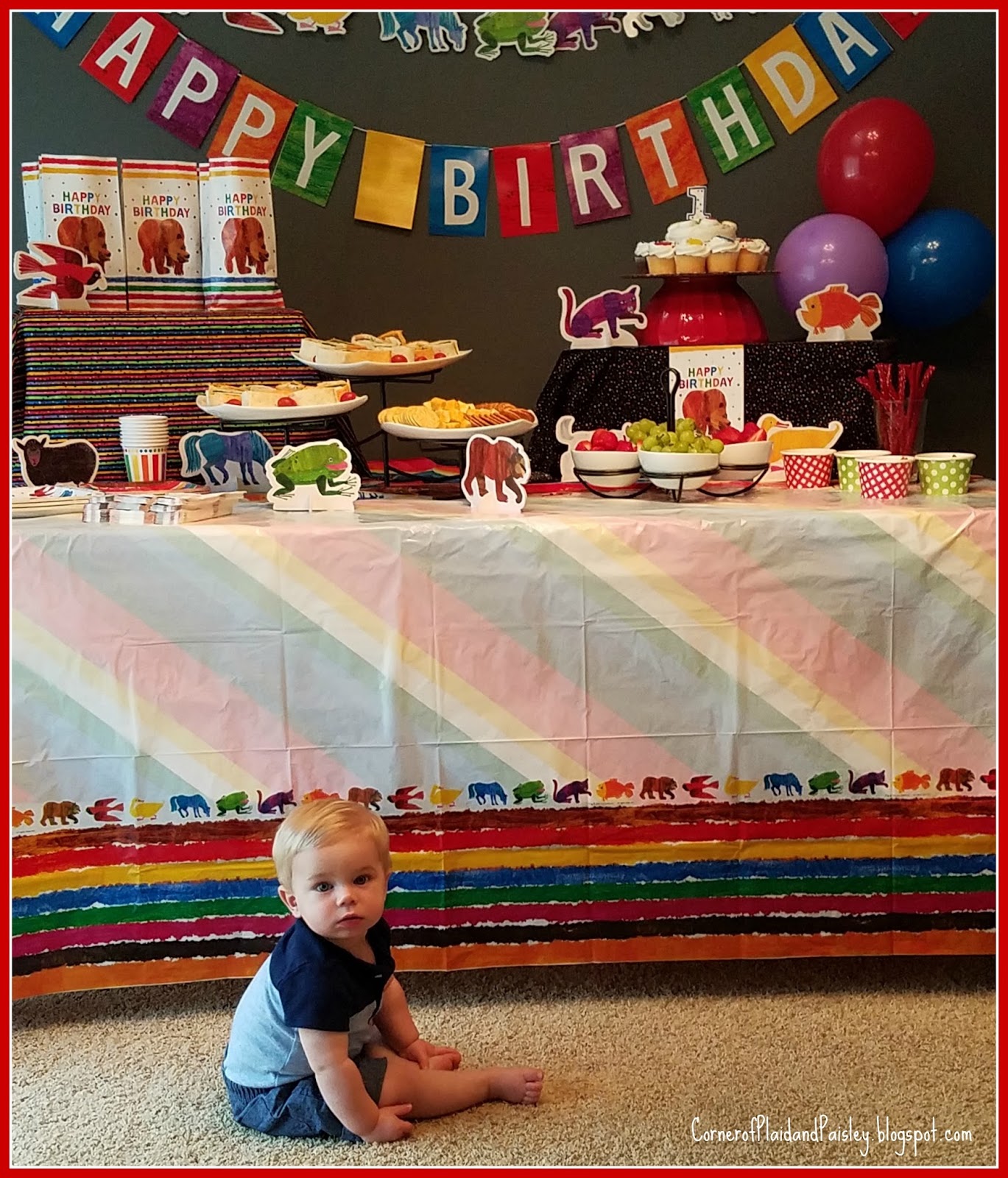 Baby's First Birthday Party - Corner of Plaid and Paisley