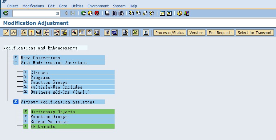 My SAP: T-code: SPAU Adjusting Repository Objects